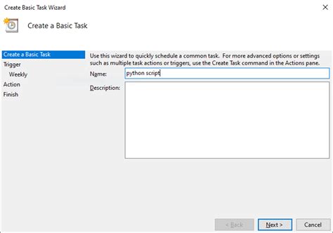 Scheduled Tasks Scheduling Python Script Executable In Windows 10
