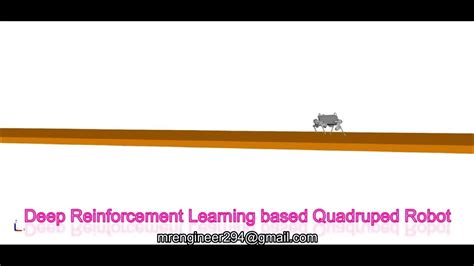 Deep Reinforcement Learning Based Quadruped Robot In Matlabsimulink Youtube