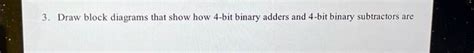 3 Draw Block Diagrams That Show How 4 Bit Binary Adders And 4 Bit