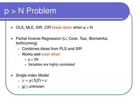 Ppt Inverse Regression Methods Powerpoint Presentation Free Download Id 2981049