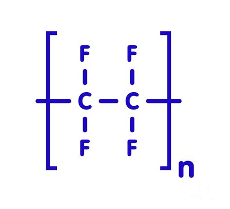 Polytetrafluoroethylene Polymer Chemical Structure Photograph By