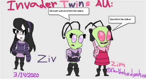 Invader Twins Au Zim And Ziv 2020 By Elzathehedgehog On Deviantart