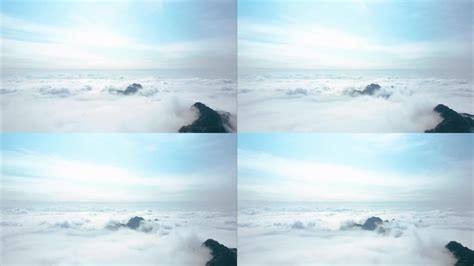 黄山壮观云海航拍延时风景视频素材44 视频素材下载