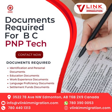 Documents Required For British Columbia PNP Tech