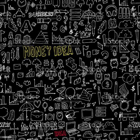 비즈니스 낙서 배경 원활한 패턴입니다 칠판 Eps10에 그림 그림 손으로 그린 벡터 교육에 대한 스톡 벡터 아트 및 기타 이미지 교육 그리기 금융 Istock