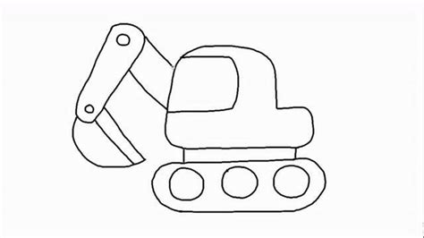 画挖土机简笔画 我要画挖土机简笔画 苗苗知道