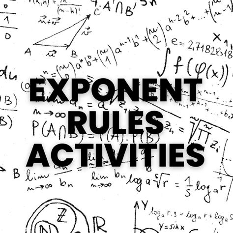 9 Fun Exponent Rules Activities With Free Printable Pdfs