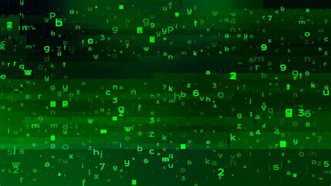 Abstract Green Background With Binary Code Numbers Data Breach Malware