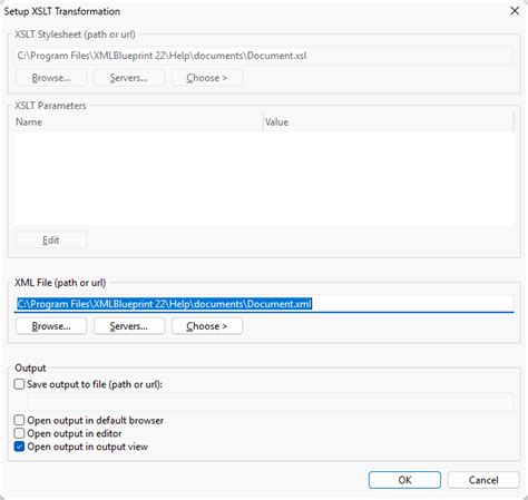 XSLT Editor XMLBlueprint