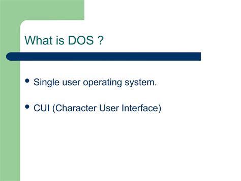Disk Operating System Concept And Command Ppt