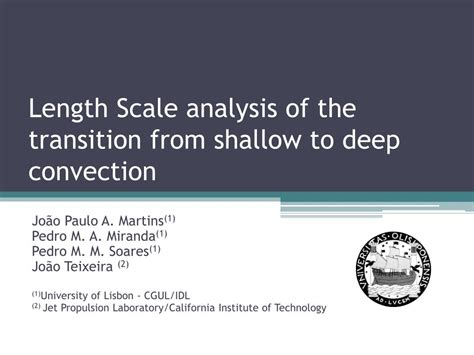 Ppt Length Scale Analysis Of The Transition From Shallow To Deep Convection Powerpoint