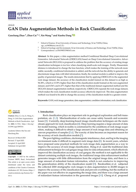 Pdf Gan Data Augmentation Methods In Rock Classification