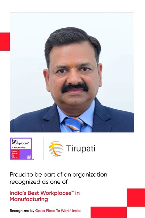 Proud Moment For Tirupati Group To Be In List Of Top 50 Indias Best