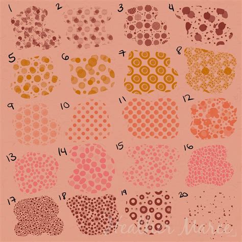 Procreate Polka Dot Brushes Dots Pattern Brushes For Procreate Seamless Dot Pattern Fabric