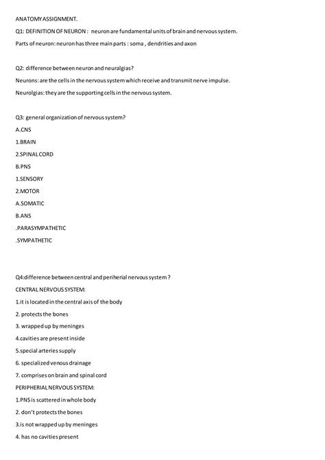 Anatomy Assignment Docx