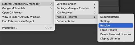 Android Resolve を途中で止めないUnity くものす