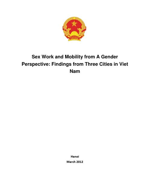 Final Report Sex Work And Mobility Eng Pdf Human Sexual Activity Gender