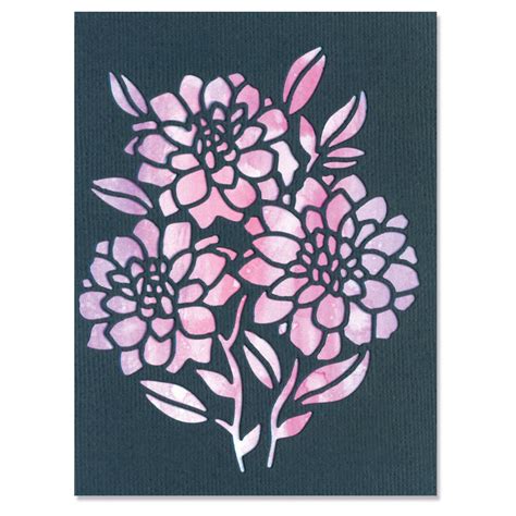 Sizzix Thinlits Die Set 2pk Negative Florals