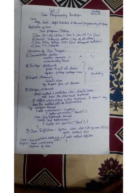 App Unit 2 Java Programming Paradigms And Object Oriented Concepts