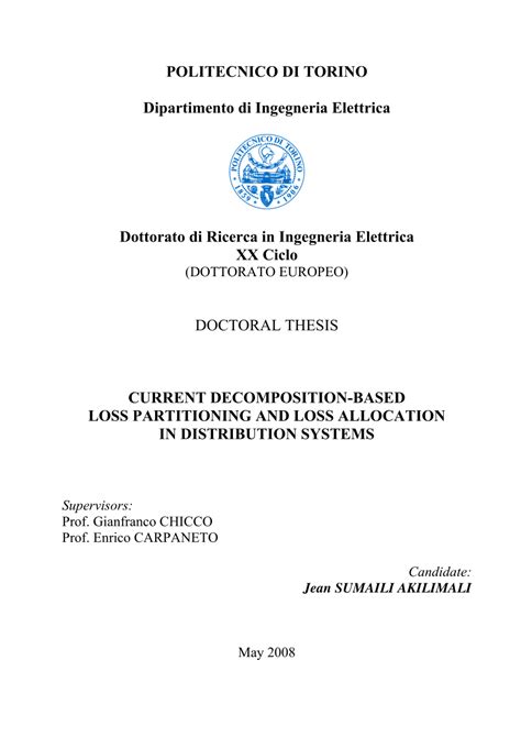 Pdf Current Decomposition Based Loss Partitioning And Loss Allocation In Distribution Systems