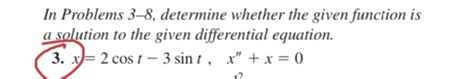 Solved In Problems 3 8 ﻿determine Whether The Given