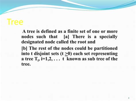 Non Linear Data Structure Introduction Of Tree Ppt