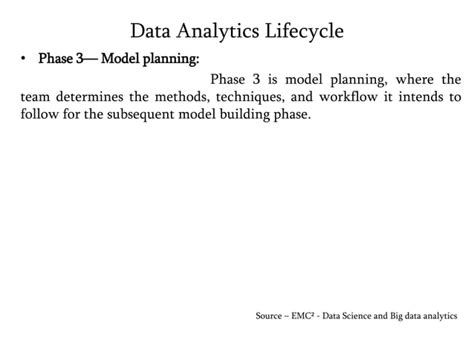 Data Analytics Life Cycle Emc² Data Science And Big Data Analytics Pptx