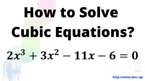 How To Solve Cubic Equations Youtube