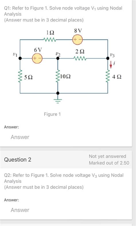 solved q1 refer to figure 1 ﻿solve node voltage v1 ﻿using