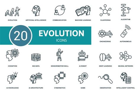 Premium Vector Evolution Icon Set Collection Of Simple Elements Such As The