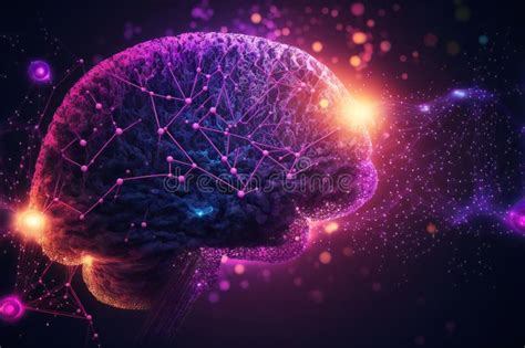 Neural Network 3d Illustration Big Data Technology Science Stock Illustration Illustration