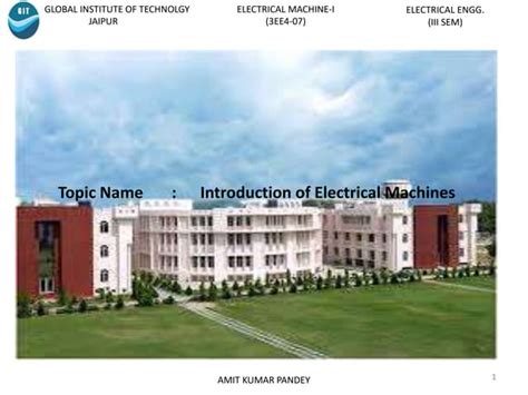 Electrical Machine I Ist Ppt Unit 1 Pptx