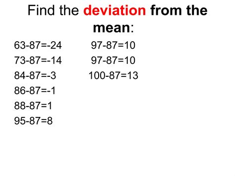 basic mean median mode standard deviation ppt standardized testing