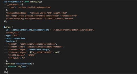 Editing The Embed Code For A Sharepoint 2013 Video Content Type