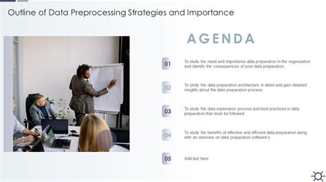 Agenda Outline Of Data Preprocessing Strategies And Importance Clipart Pdf