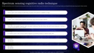 Cognitive Sensors Spectrum Sensing Cognitive Radio Technique PPT Slide