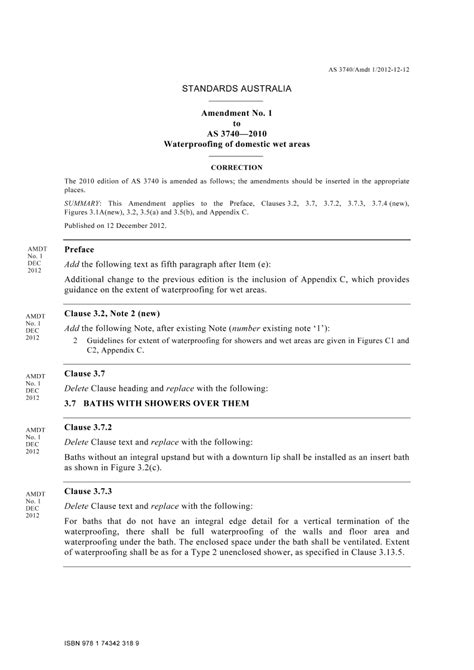 AS 3740 2010 AMDT 1 PDF Australia Standards Download