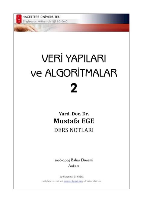Pdf Veri Yapıları Ve Algoritmalar 2pdf Dokumentips