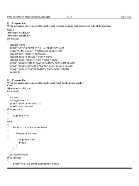 Fundamentals Of Programming Languages Lab R Pdf String Computer