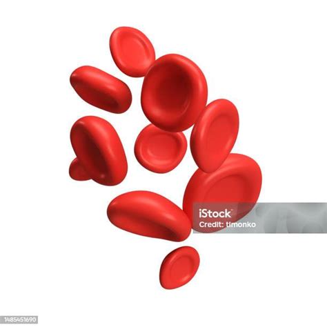 3d 흐름 적혈구 철 혈소판 적혈구 클리핑 경로가 있는 흰색 배경에 사실적인 의료 분석 그림 3차원 형태에 대한 스톡 사진 및 기타 이미지 Istock