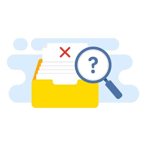 Document Data File Not Found Concept Illustration Flat Design Vector