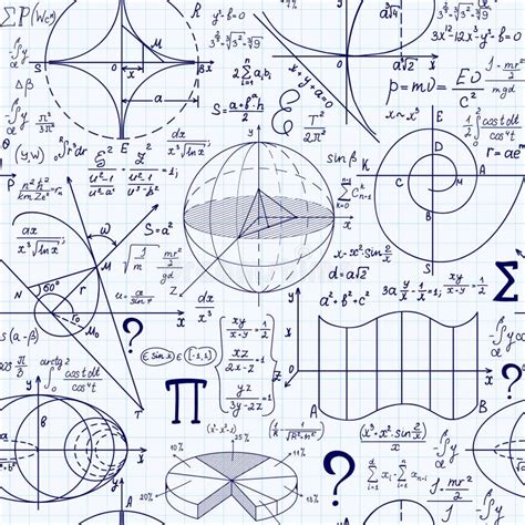 Educational Back To School Vector Seamless Texture With Handwritten Figures Math Tasks