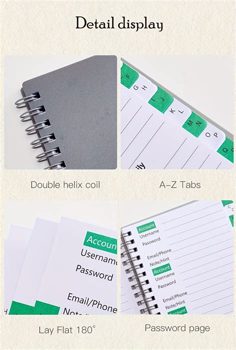 Compact Alphabetical Password Keeper Journal Mini Password Logbook For Home Office Free