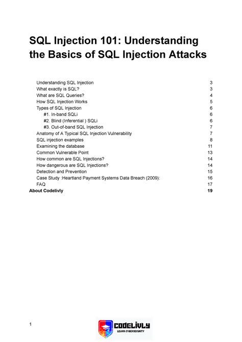 Sql Injection 101 Practice Sql Sql Injection 101 Understanding