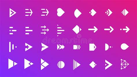 Swipe Right Button Icon Set Application And Social Network Scroll