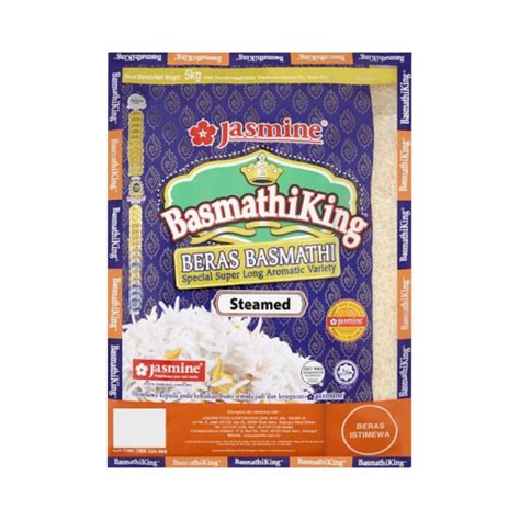 Jasmine Basmathi King Rice Steamed 5kg Wmart