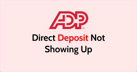 How To Fix Adp Direct Deposit Not Showing Up Networkbuildz