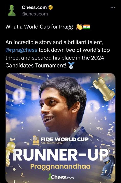 Devesh Kumar Rai On Linkedin What A Champ Praggnanandhaa R Is It Took Magnus To Go To A Tie