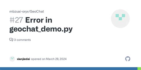 Error In Geochat Demo Py · Issue 27 · Mbzuai Oryx Geochat · Github