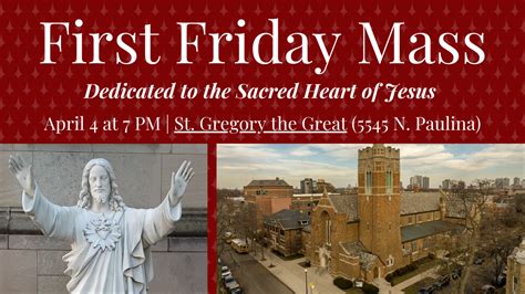 April 4 First Friday Mass New Location Mary Mother Of God Parish